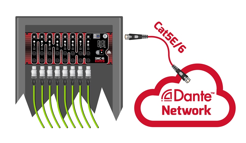 Pinanson products in a Dante network - Pinanson